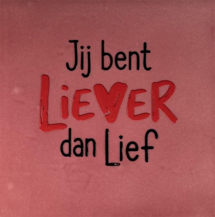 Yett Tegeltje Jij bent liever dan lief (Roze) - Panache (Koksijde)