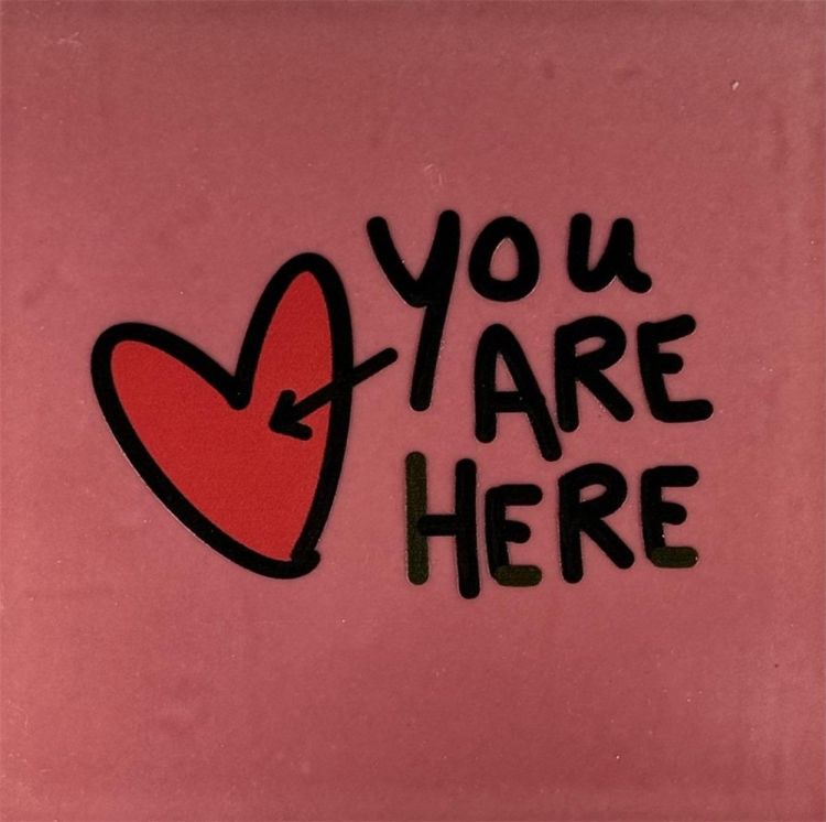 Yett Tegeltje You are here (Roze) - Panache (Koksijde)